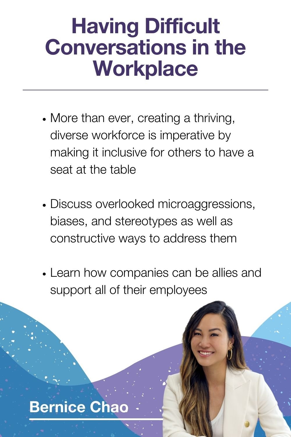 Bernice Chao, Speaker