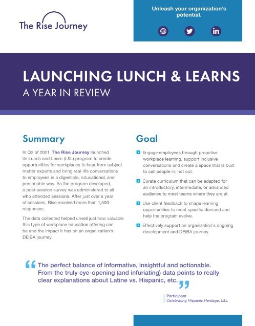 Lunch & Learn Launch: Real-Life Conversations | Case Study