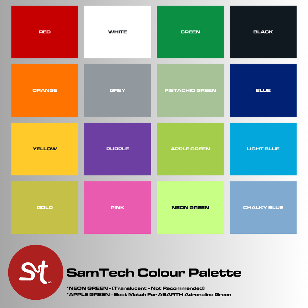 Colour Chart — SamTech.Industries