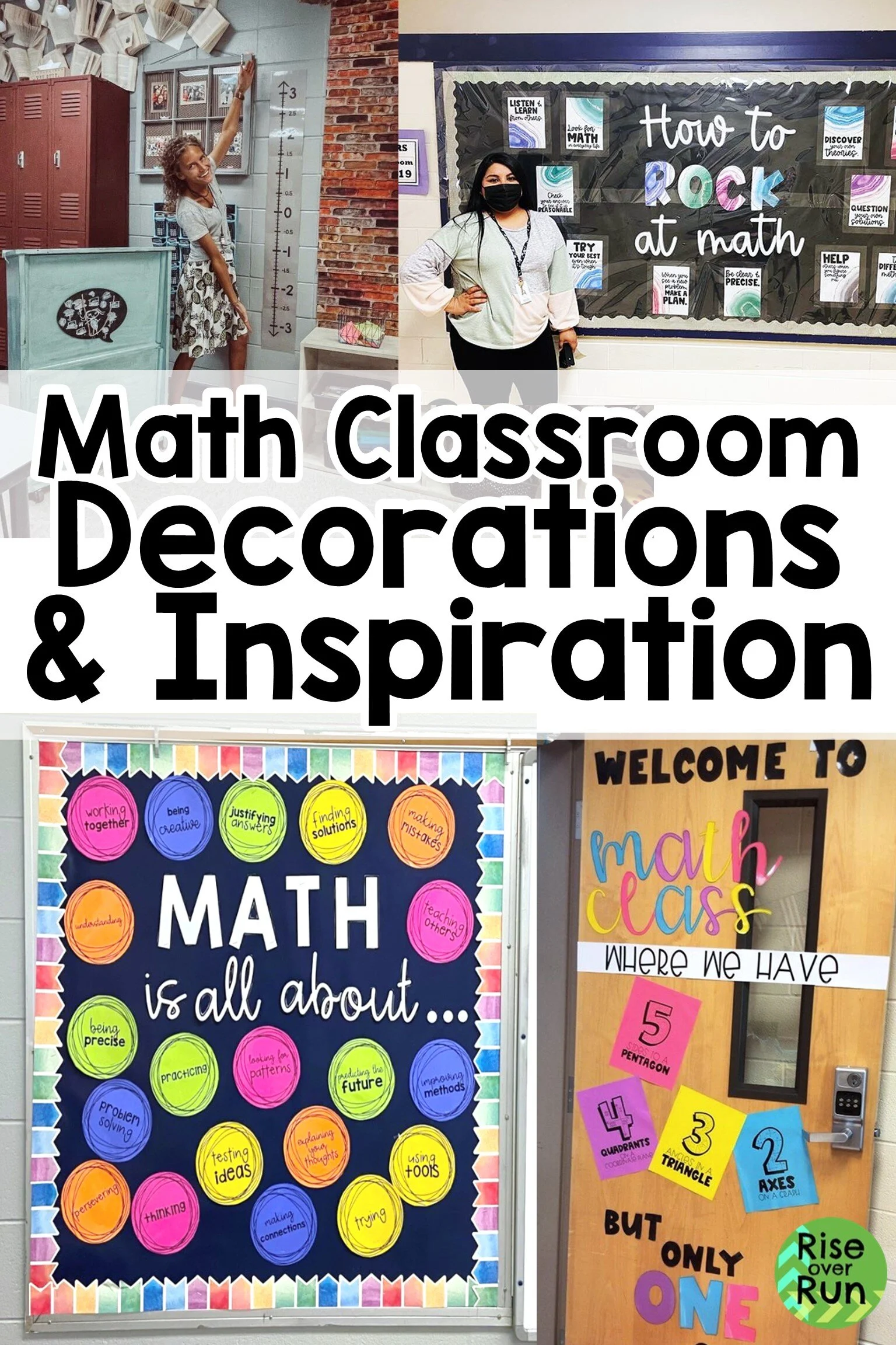 Math Classroom Decoration and Bulletin Board Inspiration — Rise over Run
