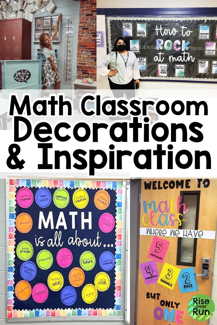 Math Classroom Decoration and Bulletin Board Inspiration — Rise over Run