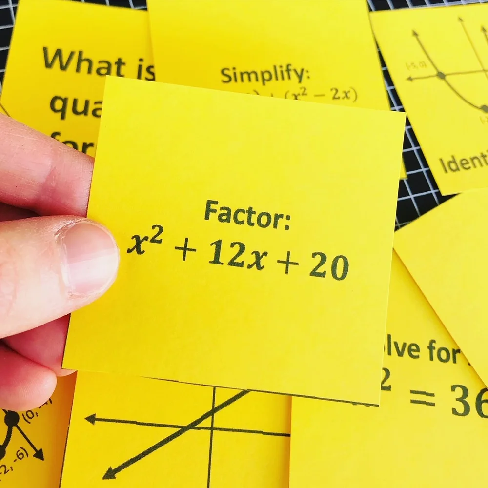 Algebra 1 End of Year Review & Test Prep Ideas — Rise over Run