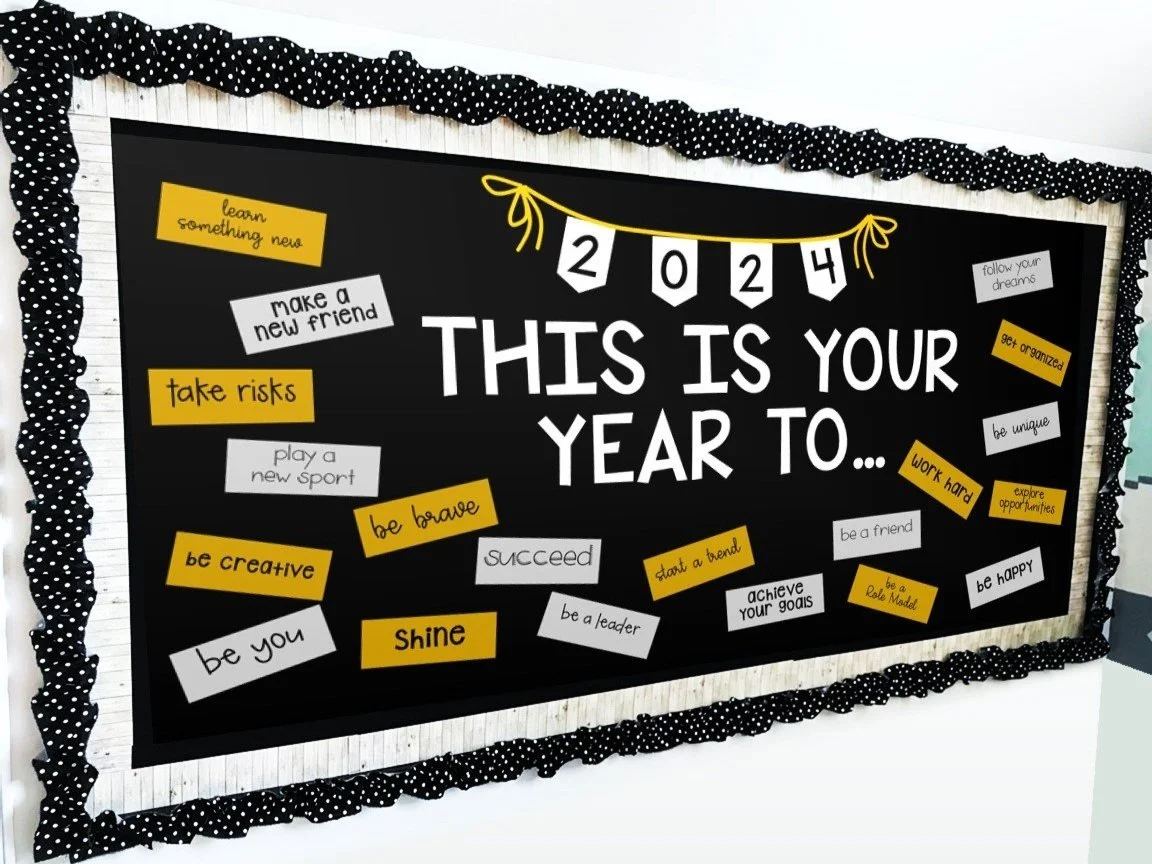 New Year Bulletin Board Ideas — Rise over Run