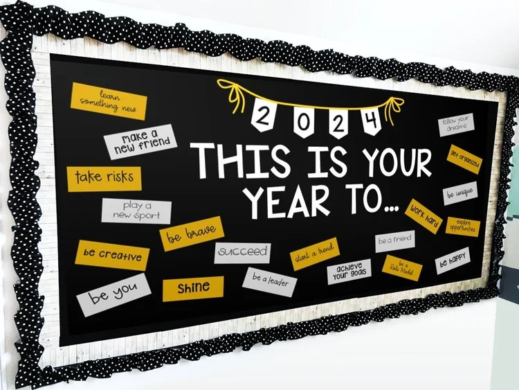 New Year Bulletin Board Ideas — Rise over Run
