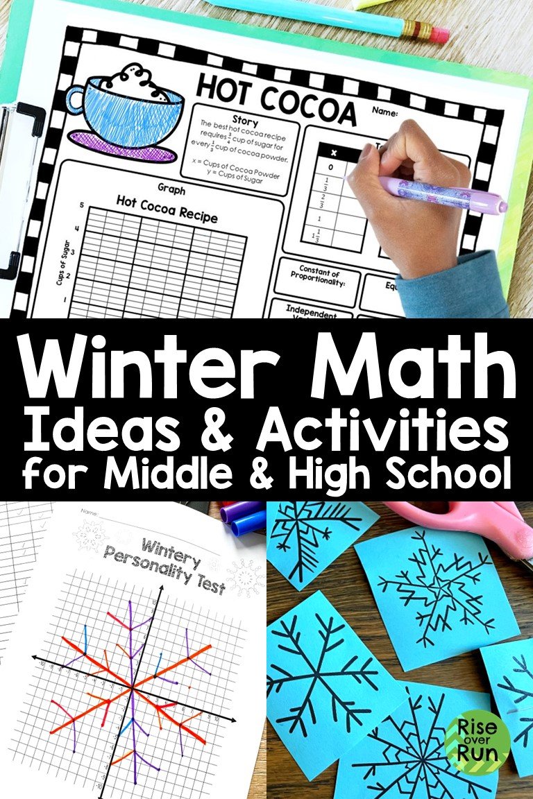 Winter Math Activities for Middle & High School — Rise over Run