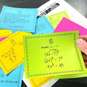 Algebra 1 End of Year Review & Test Prep Ideas — Rise over Run