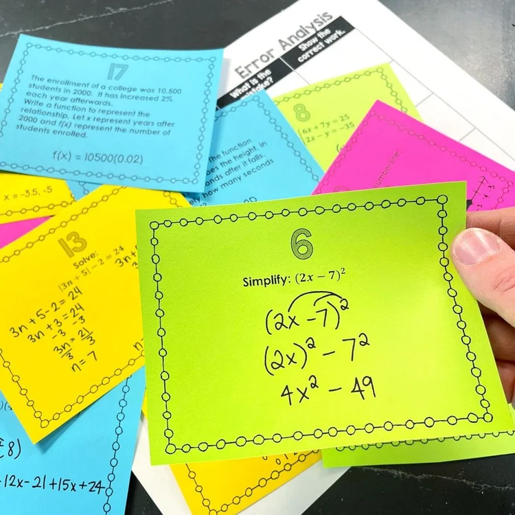 Algebra 1 End of Year Review & Test Prep Ideas — Rise over Run