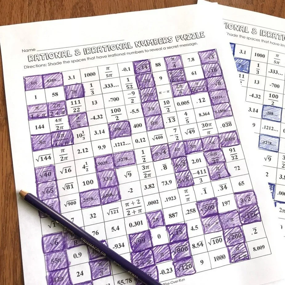 Spring Math Activities for Middle & High School — Rise over Run