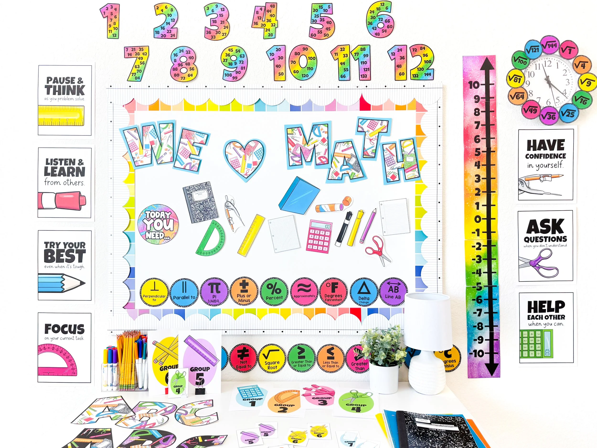 Colorful Math Classroom Design and Decor Ideas — Rise over Run