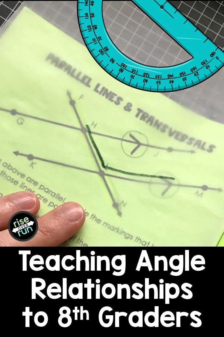 Teaching Angle Relationships in 8th Grade Math — Rise over Run