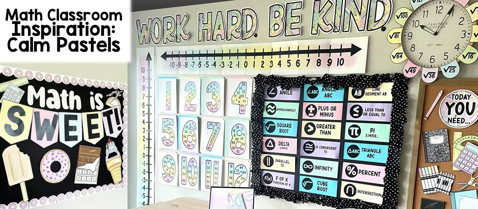 Math Classroom Decoration Ideas with a Calm Pastel Theme — Rise over Run