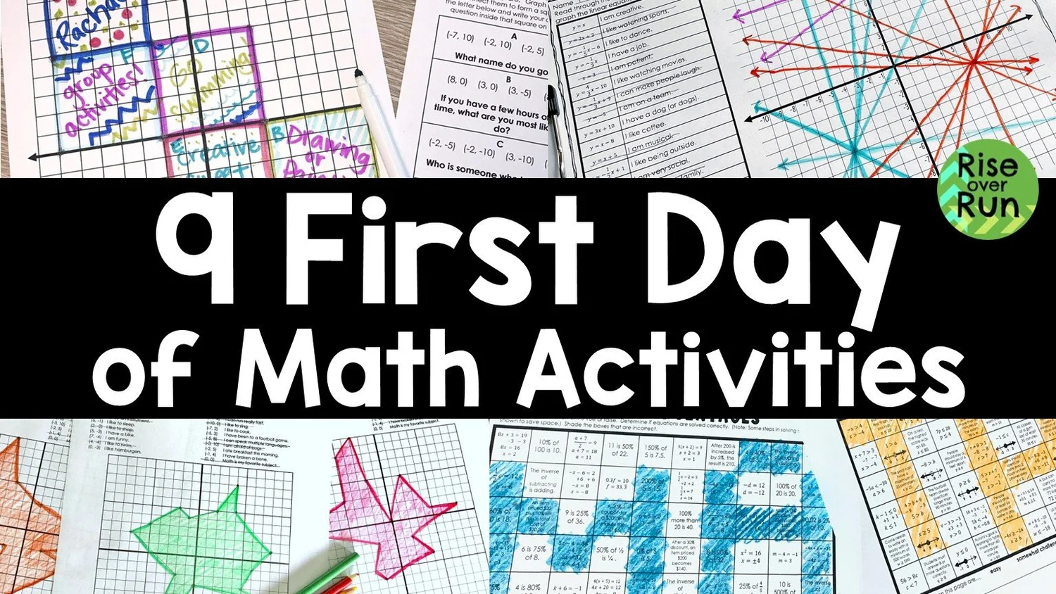 First Day Math Booklet — Rise over Run