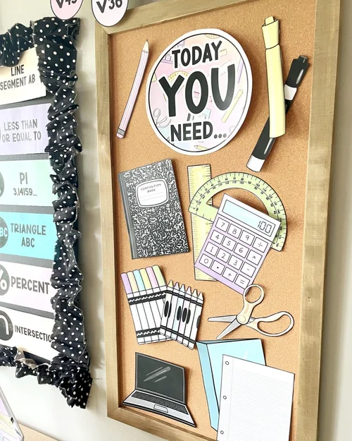 Math Classroom Decoration Ideas with a Calm Pastel Theme — Rise over Run