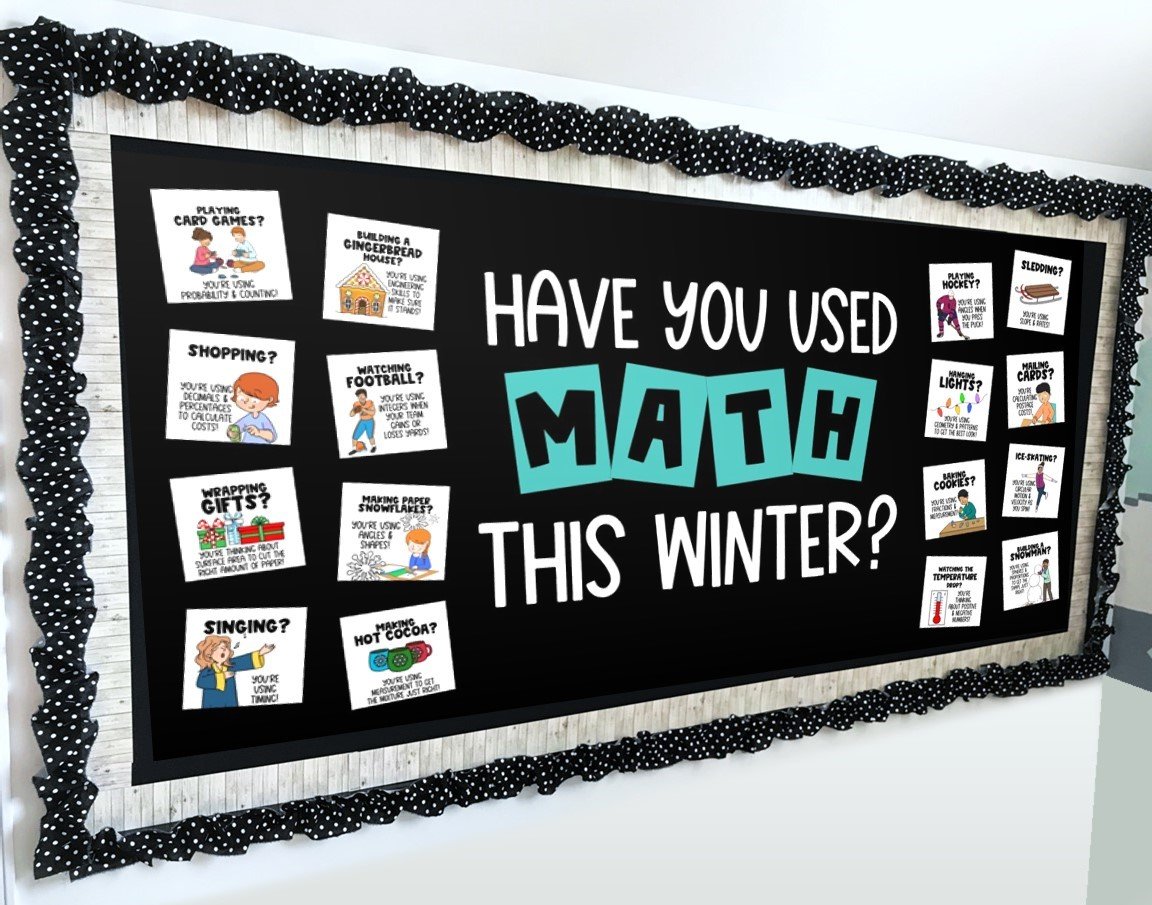 Winter Bulletin Boards and Classroom Door Decorations — Rise over Run