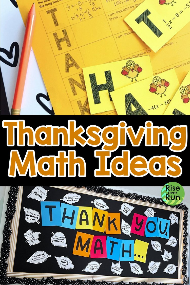 Math Activities for Thanksgiving — Rise over Run