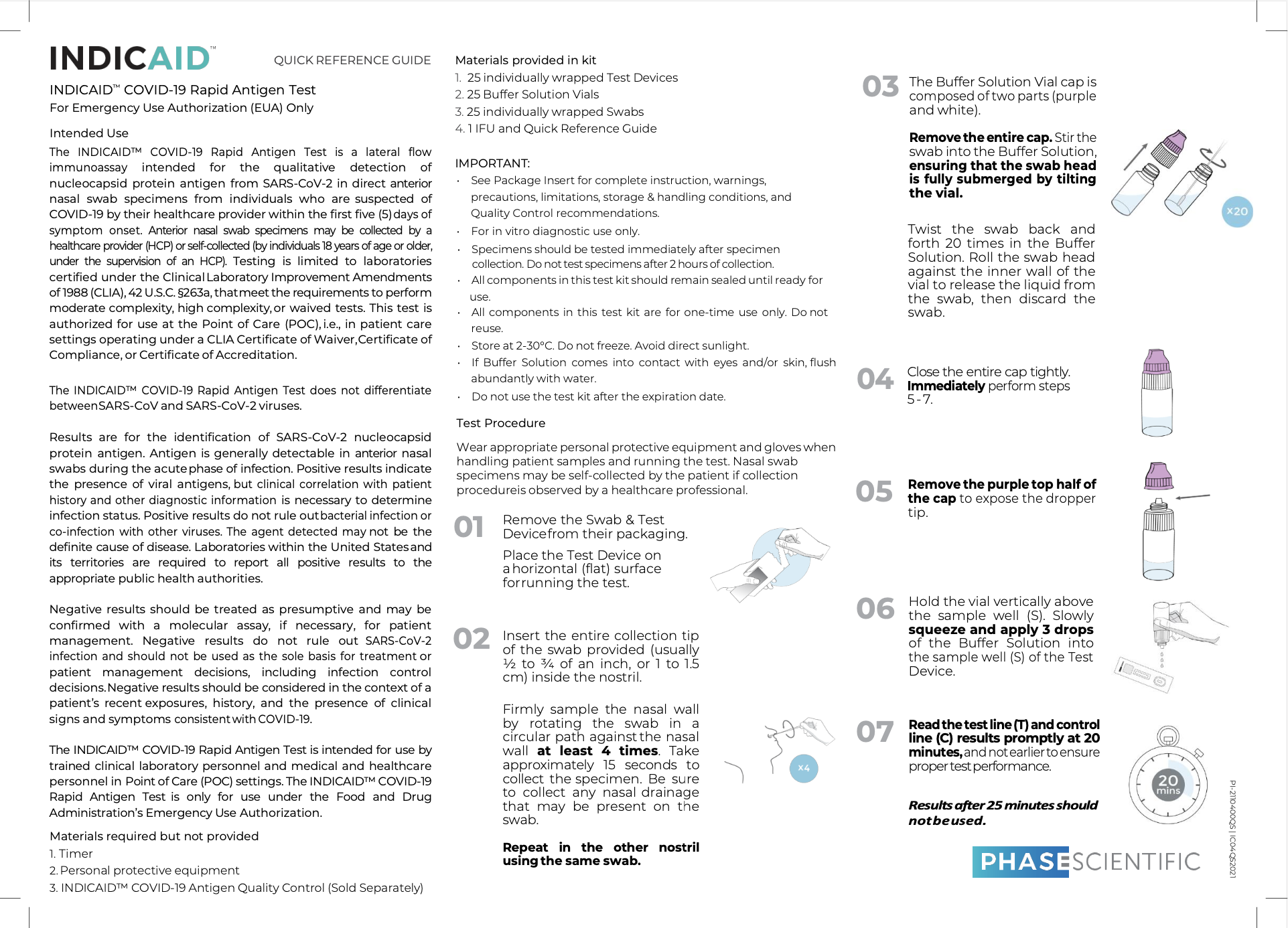 Indicaid Covid-19 Rapid Antigen Test by Phase Scientific — Rhino ...