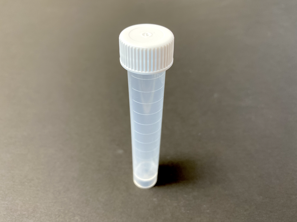 Empty Transport Tube with White Cap — Rhino Diagnostics
