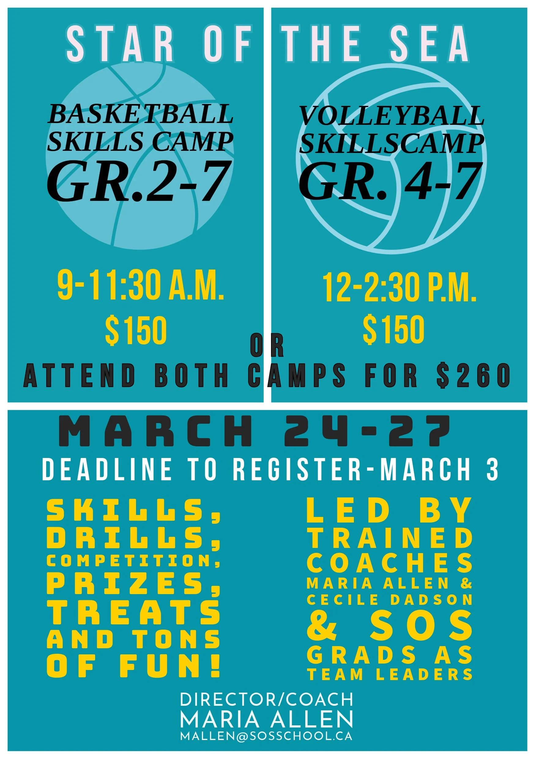 🏀 Spring Break Basketball and Volleyball Camps: March 24-27, 2025 🏐 ...