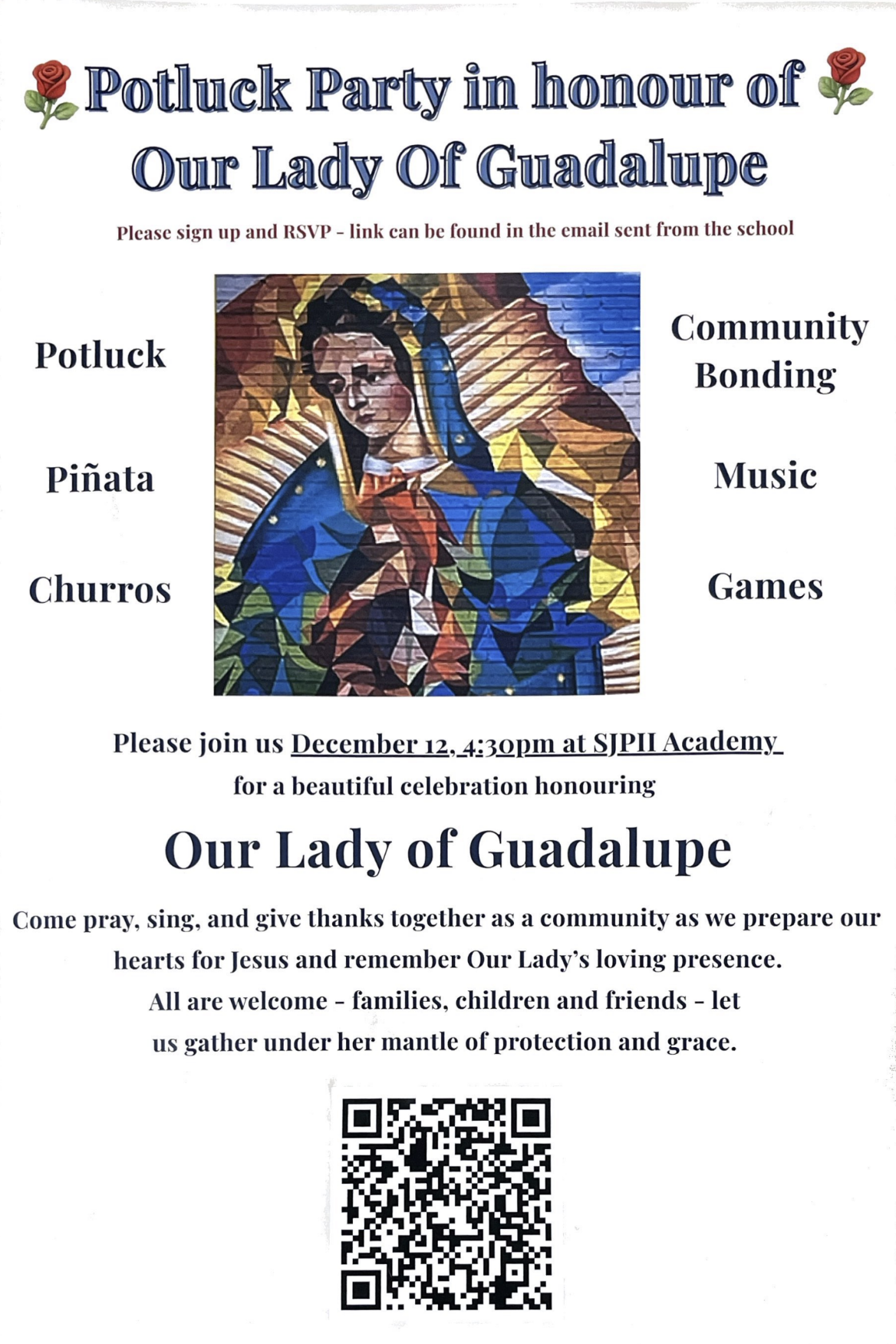 Our Lady of Guadalupe Potluck | Star of the Sea School | Surrey ...