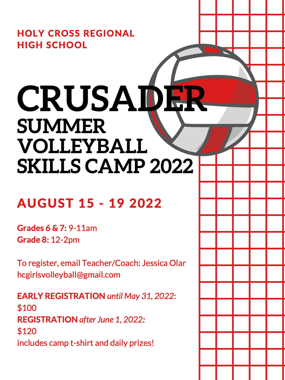 CRUSADER SUMMER VOLLEYBALL SKILLS CAMP 2022 | Star of the Sea School ...