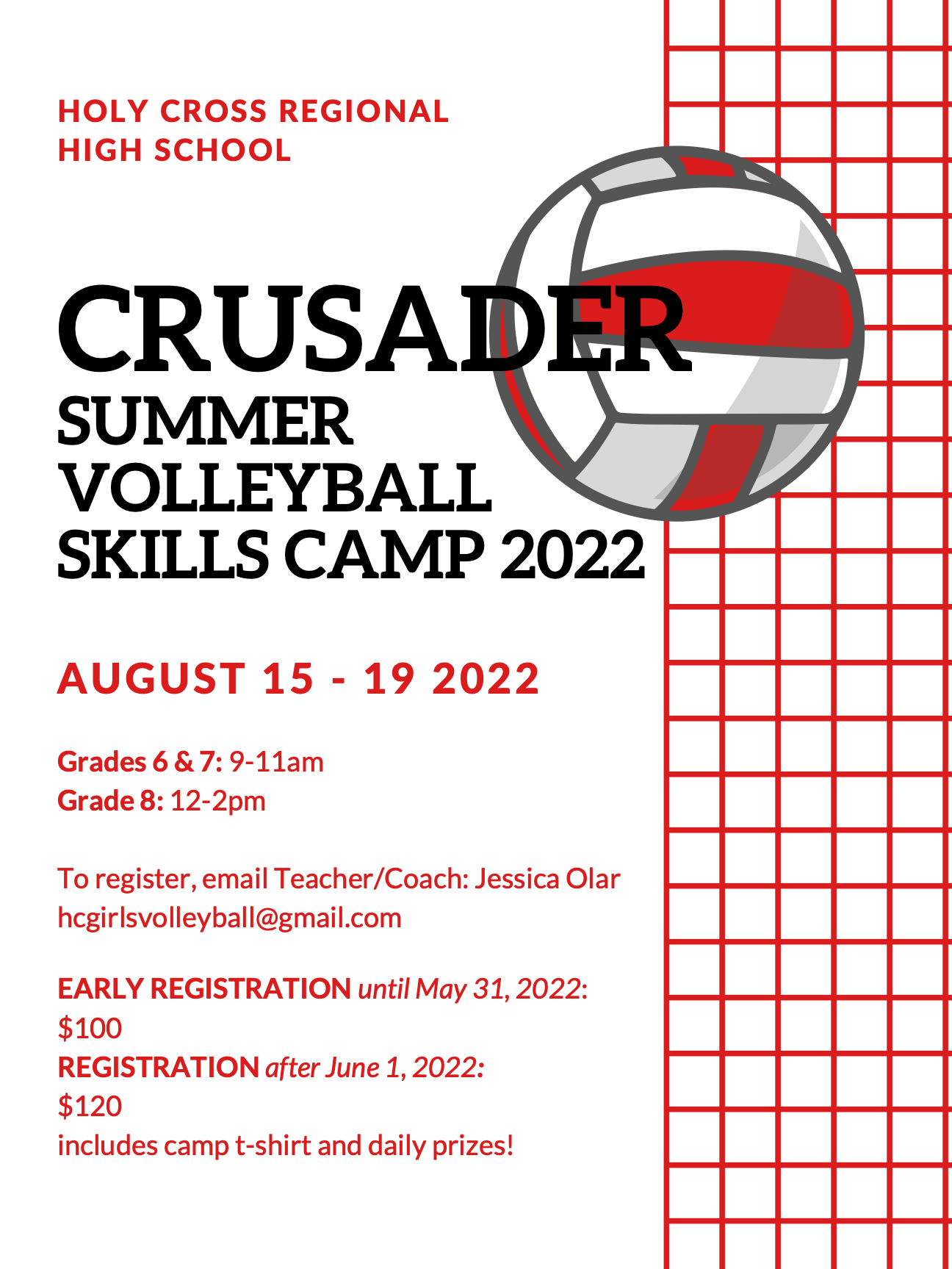 CRUSADER SUMMER VOLLEYBALL SKILLS CAMP 2022 | Star of the Sea School ...