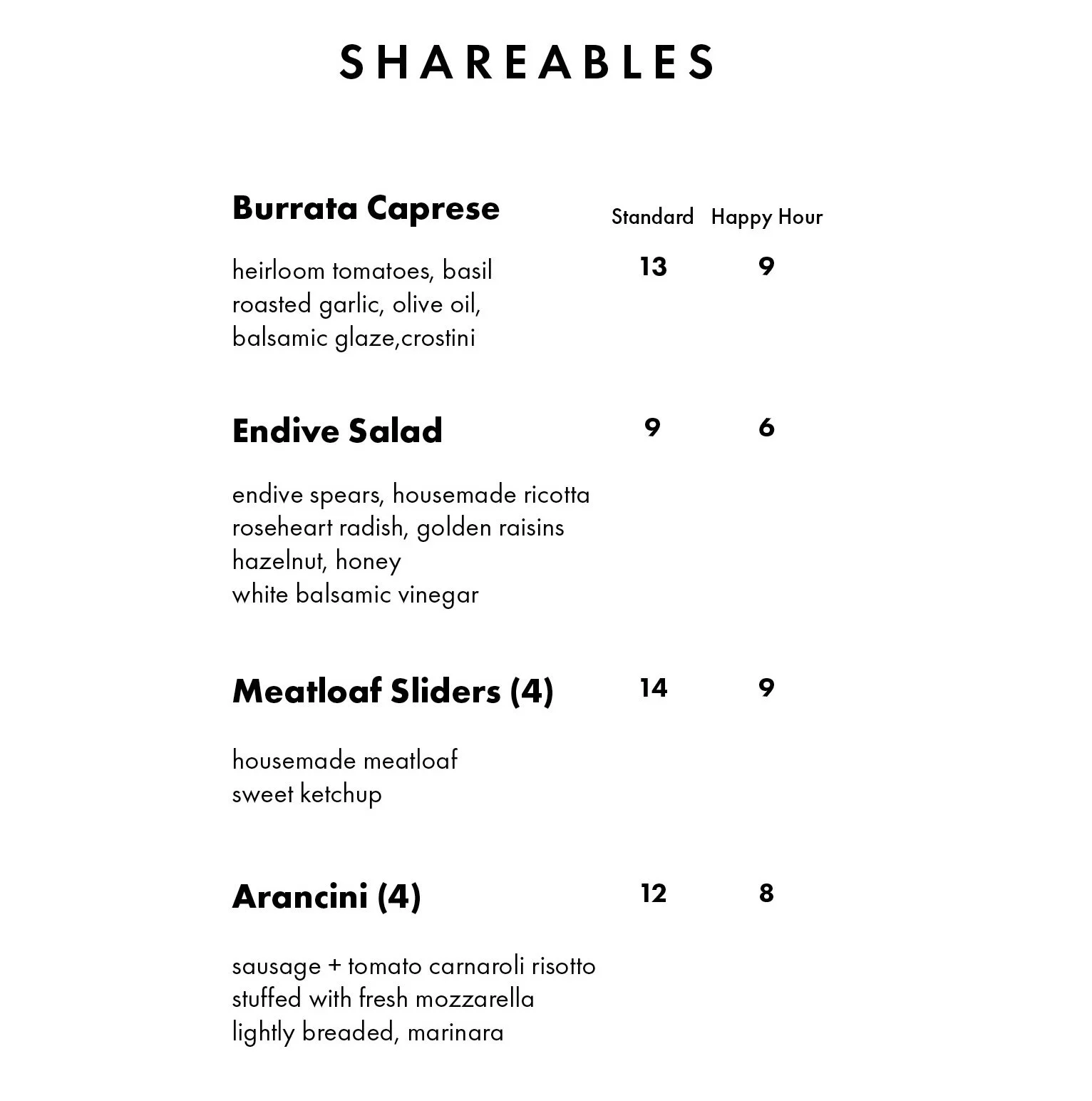 Food and Drink Menus — Zola Restaurant & Live Music Bar - Spokane, WA