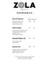 Food and Drink Menus — Zola Restaurant & Live Music Bar - Spokane, WA