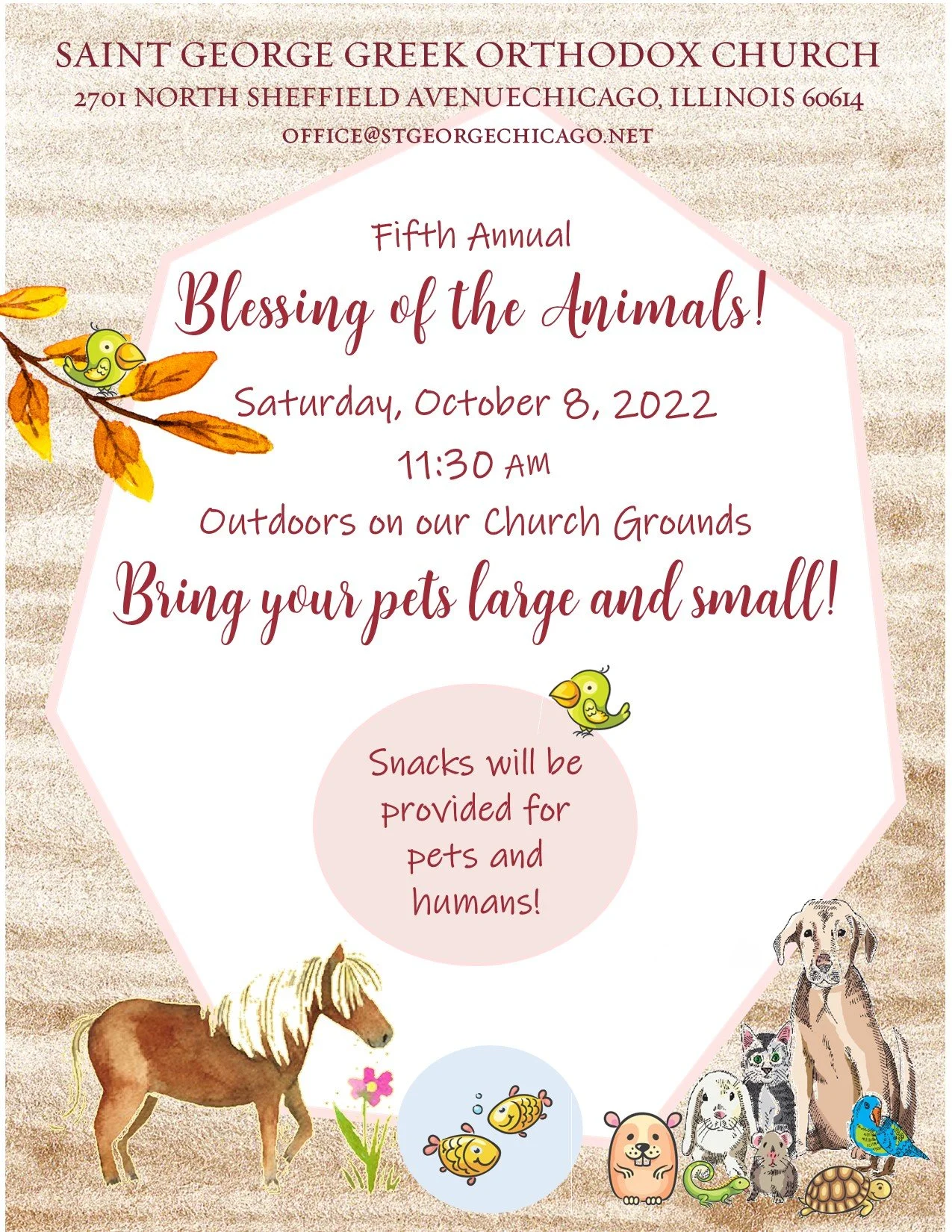 Blessing of the Animals — St. George Chicago