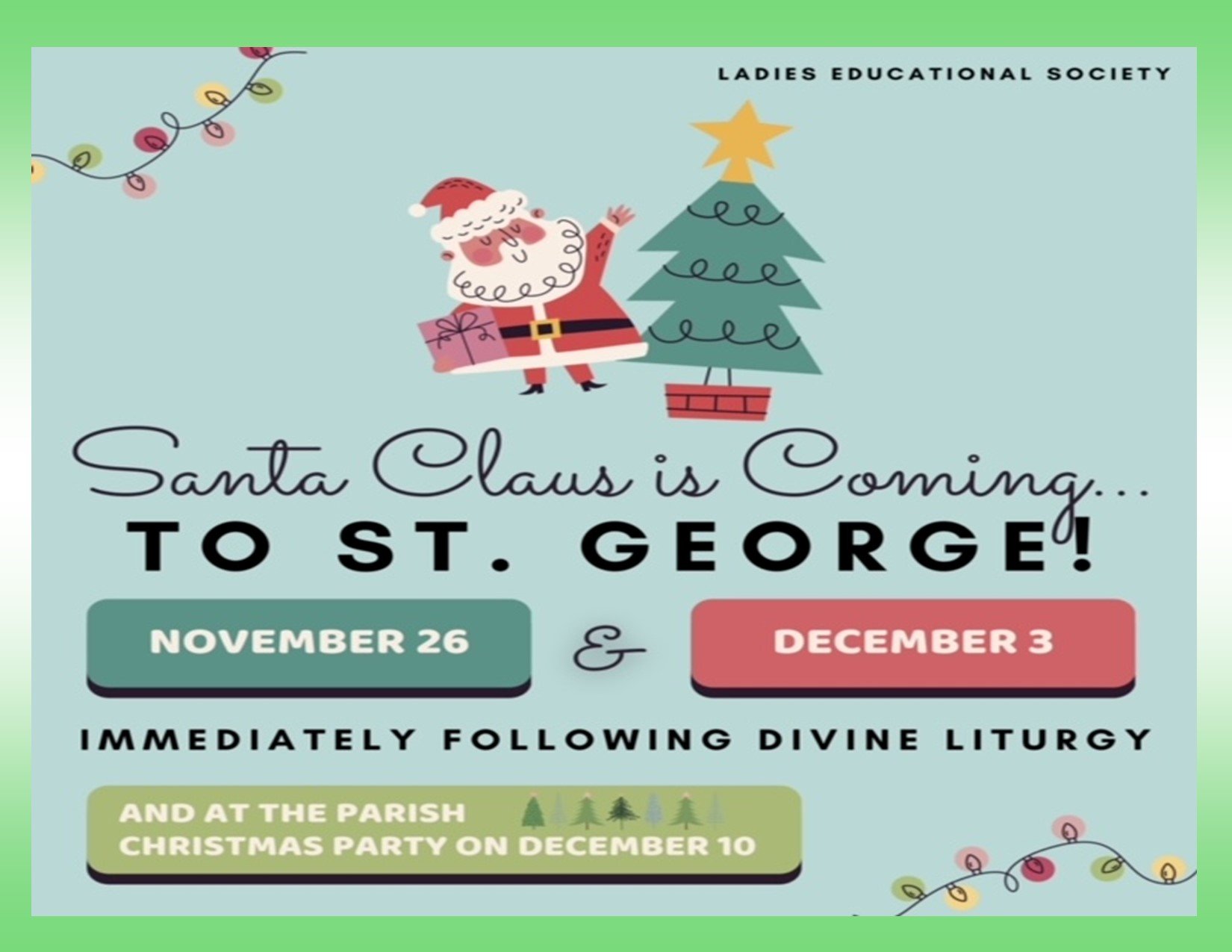 Santa Visits St. George again! — St. George Chicago