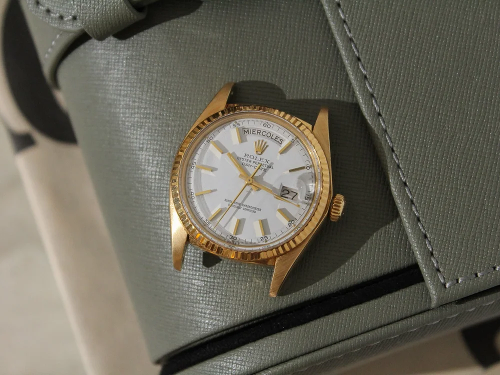 Rolex Day-Date 1803 Yellow Gold "Minute Tracker" Matte White Dial — The ...