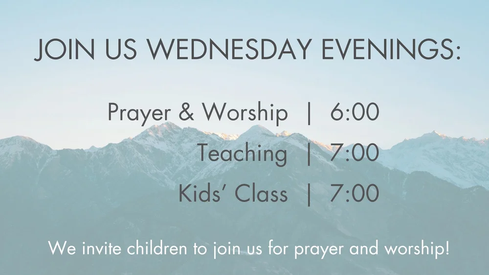 Wednesday Night Prayer — Cornerstone