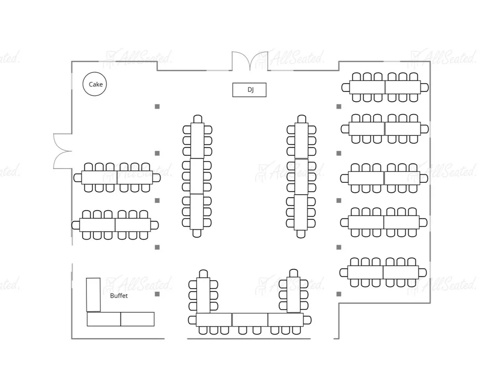 150 Guest Count Table Layout Samples — The Venue at Birchwood
