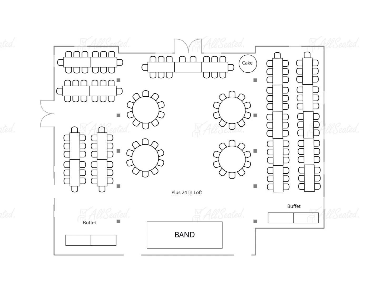 200 Guest Count Table Layout Samples — The Venue at Birchwood