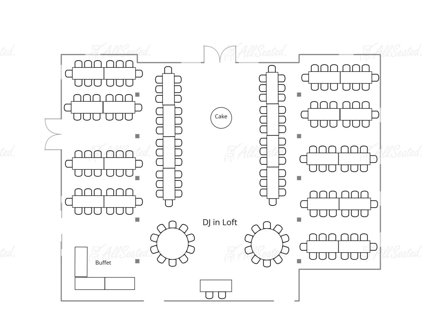 200 Guest Count Table Layout Samples — The Venue at Birchwood