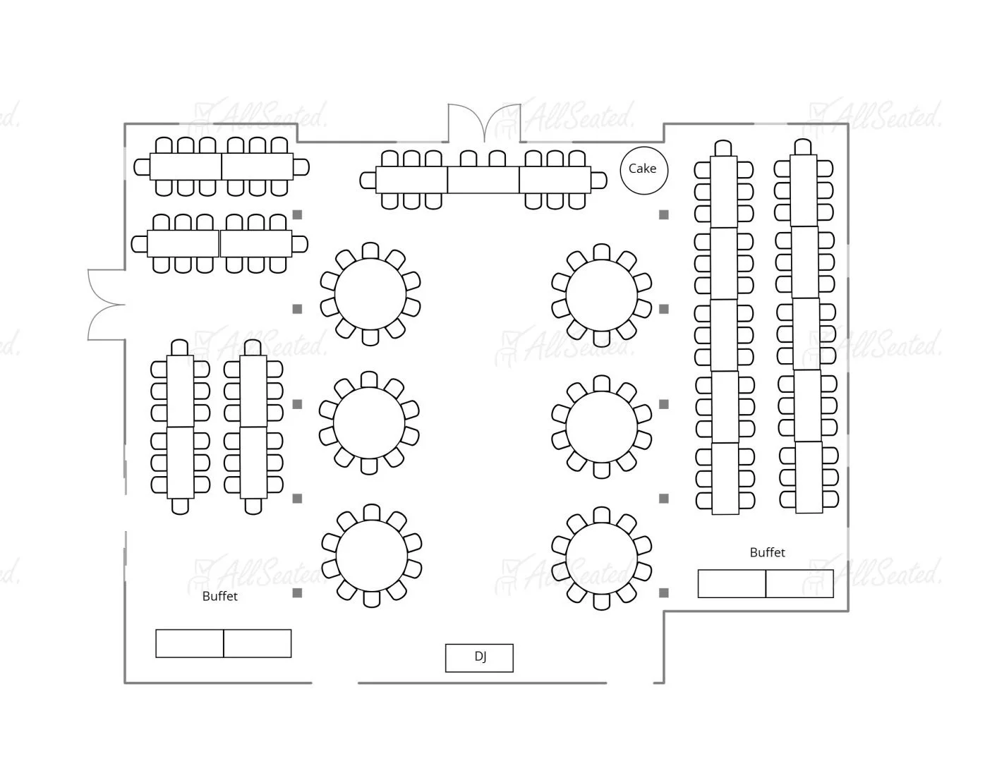 Max Guest Count Table Layout Samples — The Venue at Birchwood