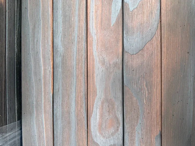 Thermal redwood cladding — Tiny Temple