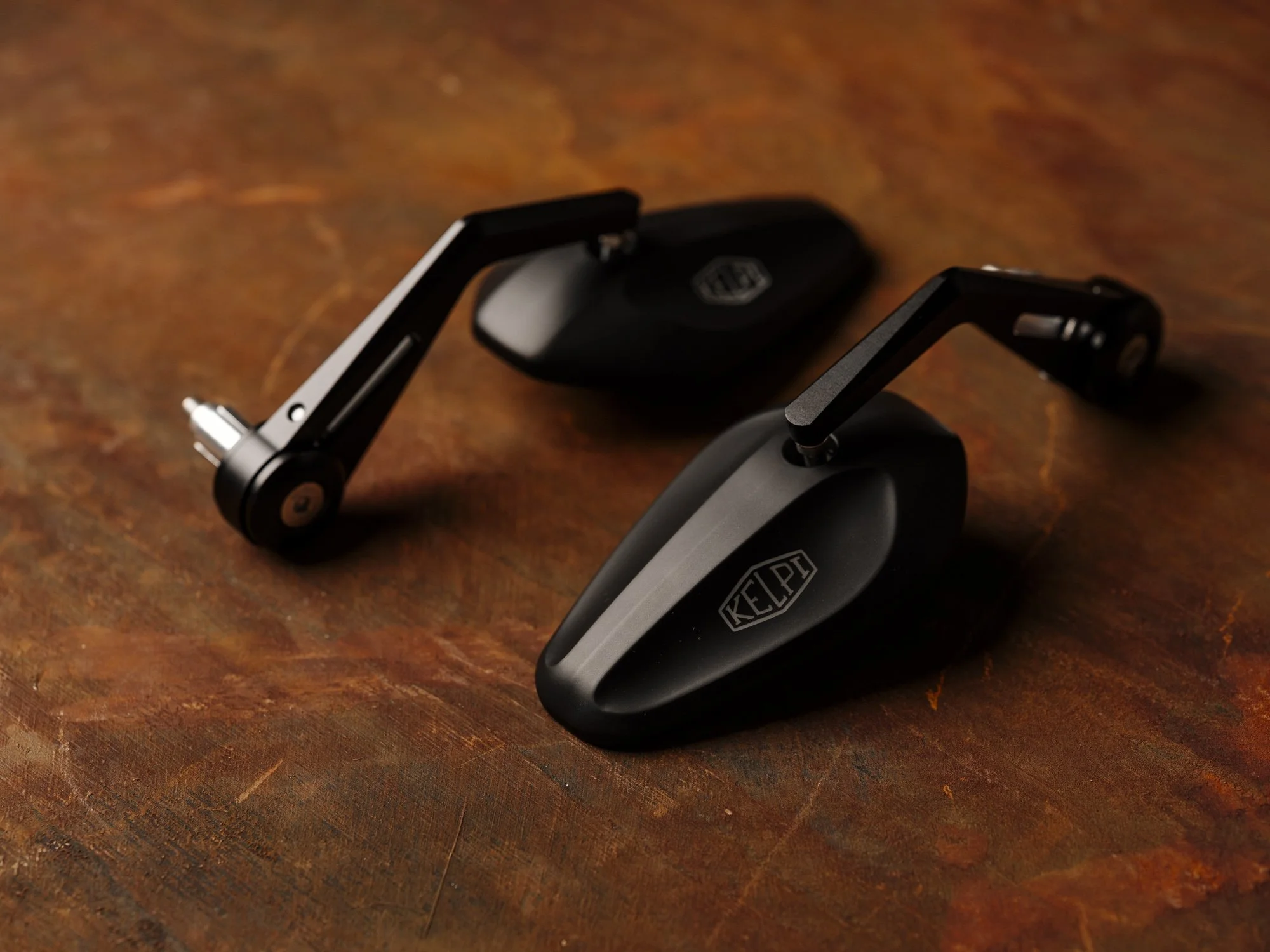 Motorcycle Bar End Mirrors | Throwback — KELPI CUSTOM MOTO