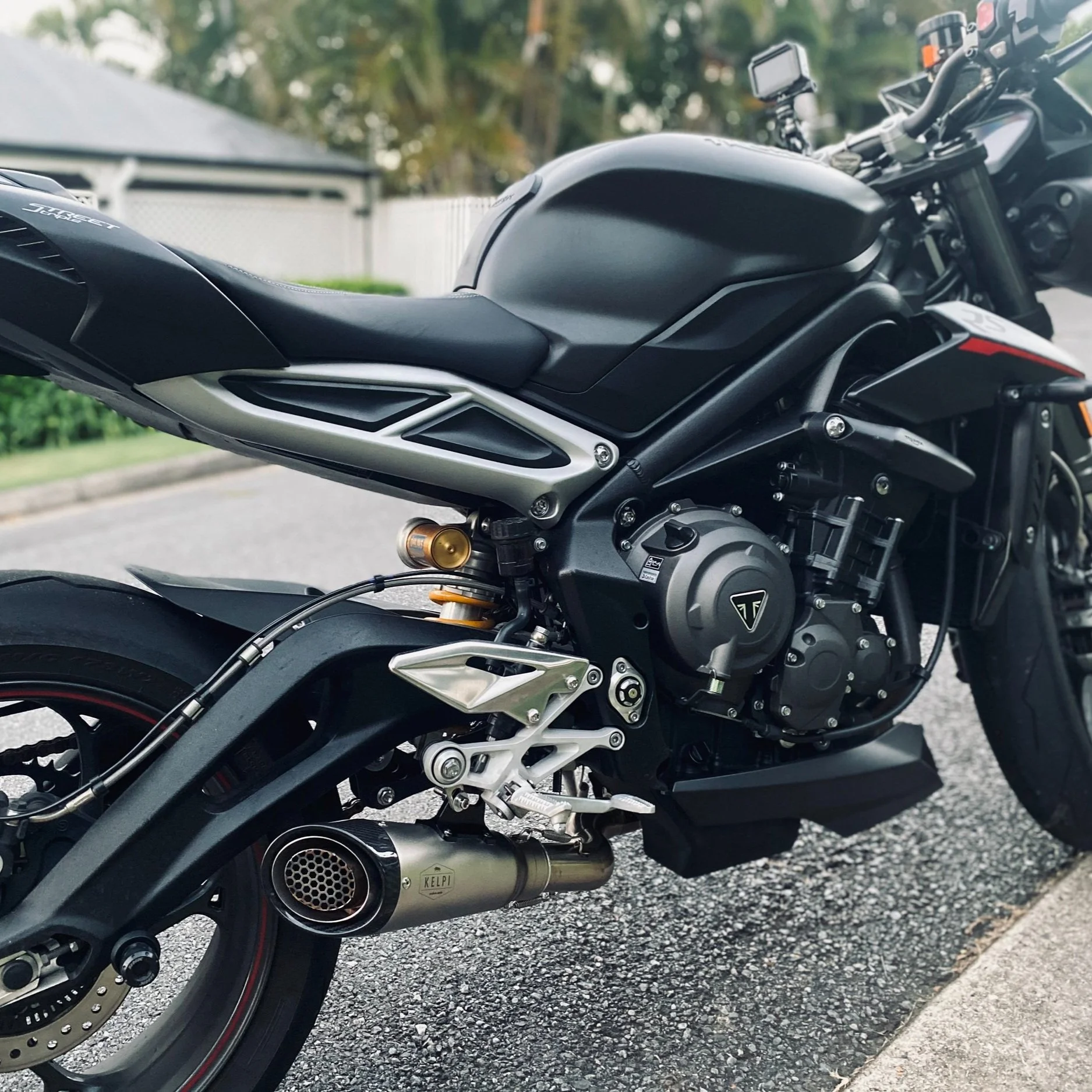 765/660 STREET TRIPLE (17-22) FLANKER SLIP ON EXHAUST — KELPI CUSTOM MOTO