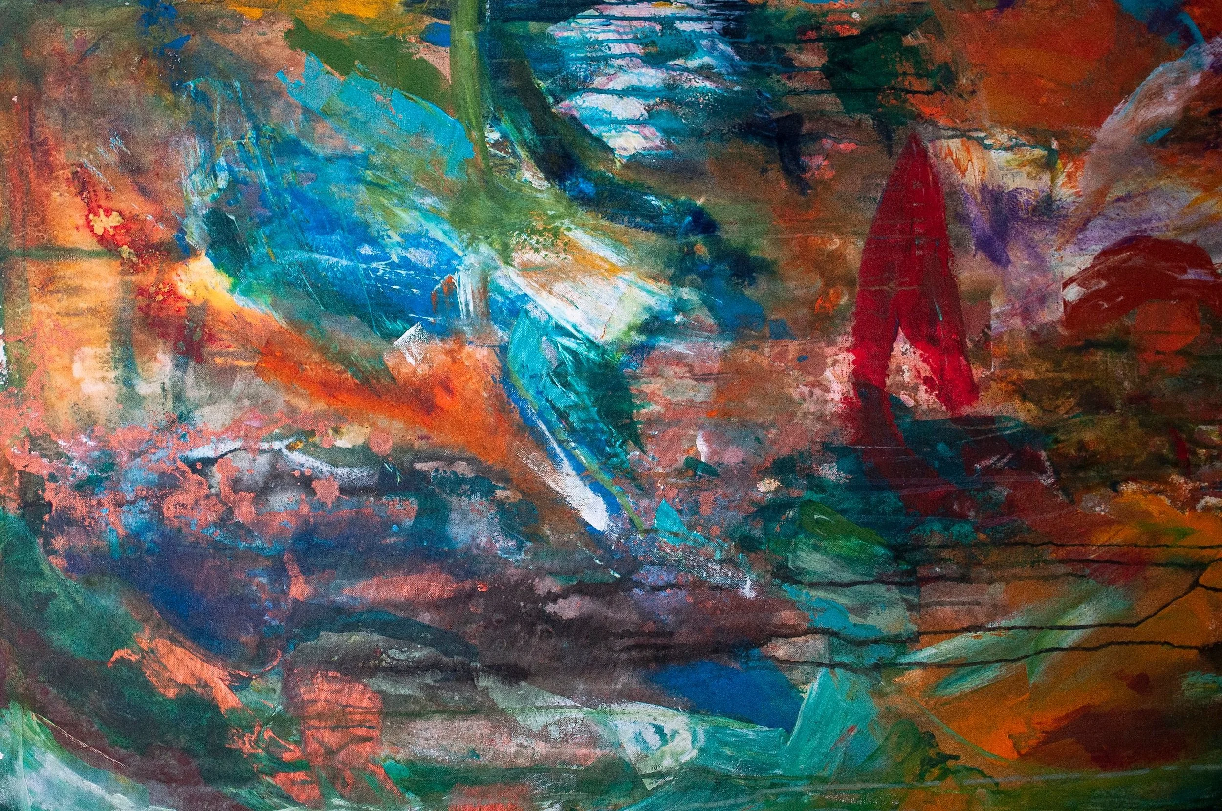 Expressionist British abstract artist inspired by energy and colour.