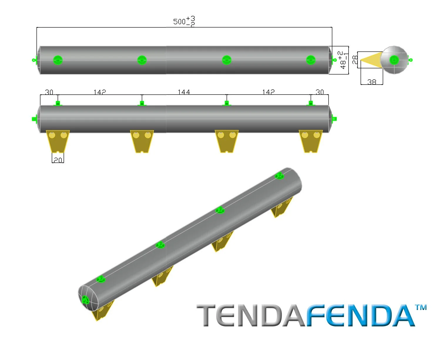 Advanced Tender Fender - Inflatable - TENDAFENDA