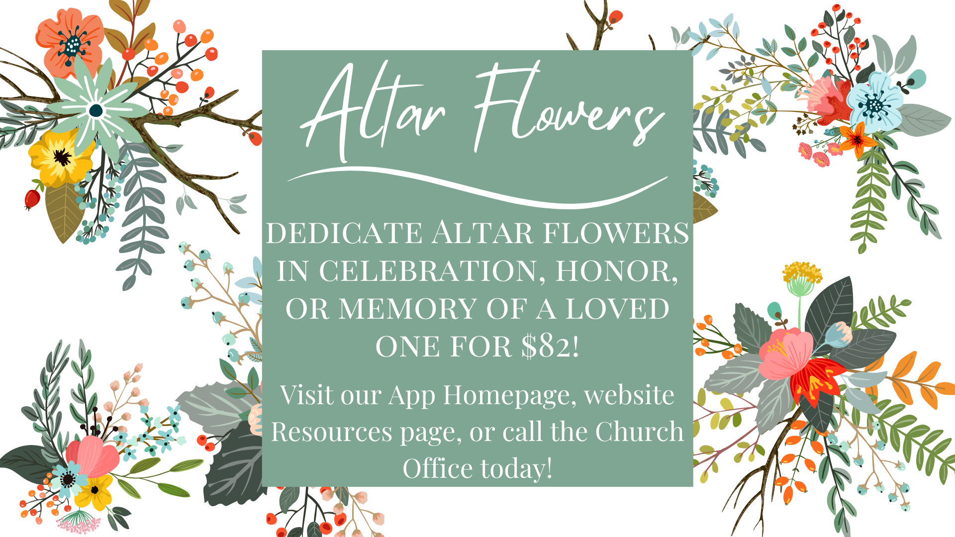 Altar Flowers — St. Mark Church