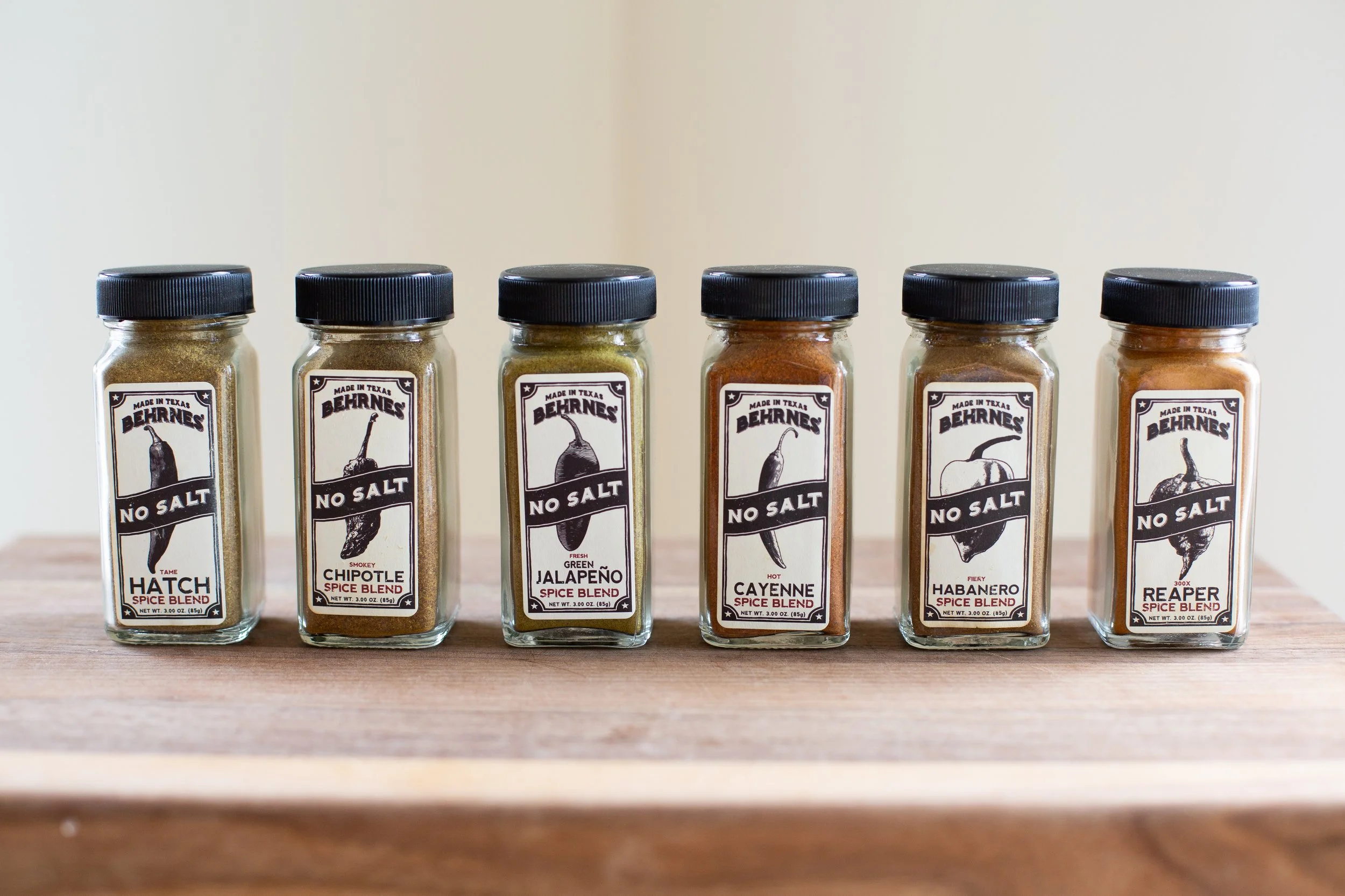 6 pack salt free spice blend — Behrnes Pepper Salts