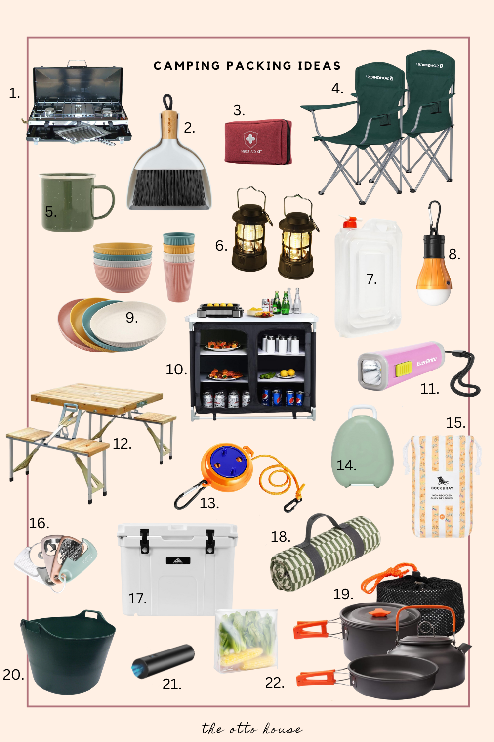 Camping packing list for families — The OTTO HOUSE