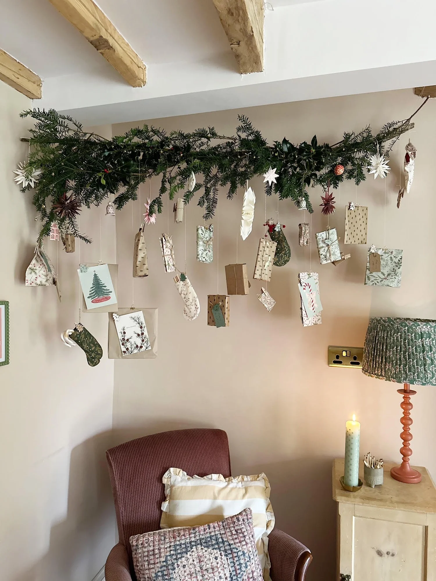 How to Make a Hanging Christmas Garland Advent Calendar — The OTTO HOUSE