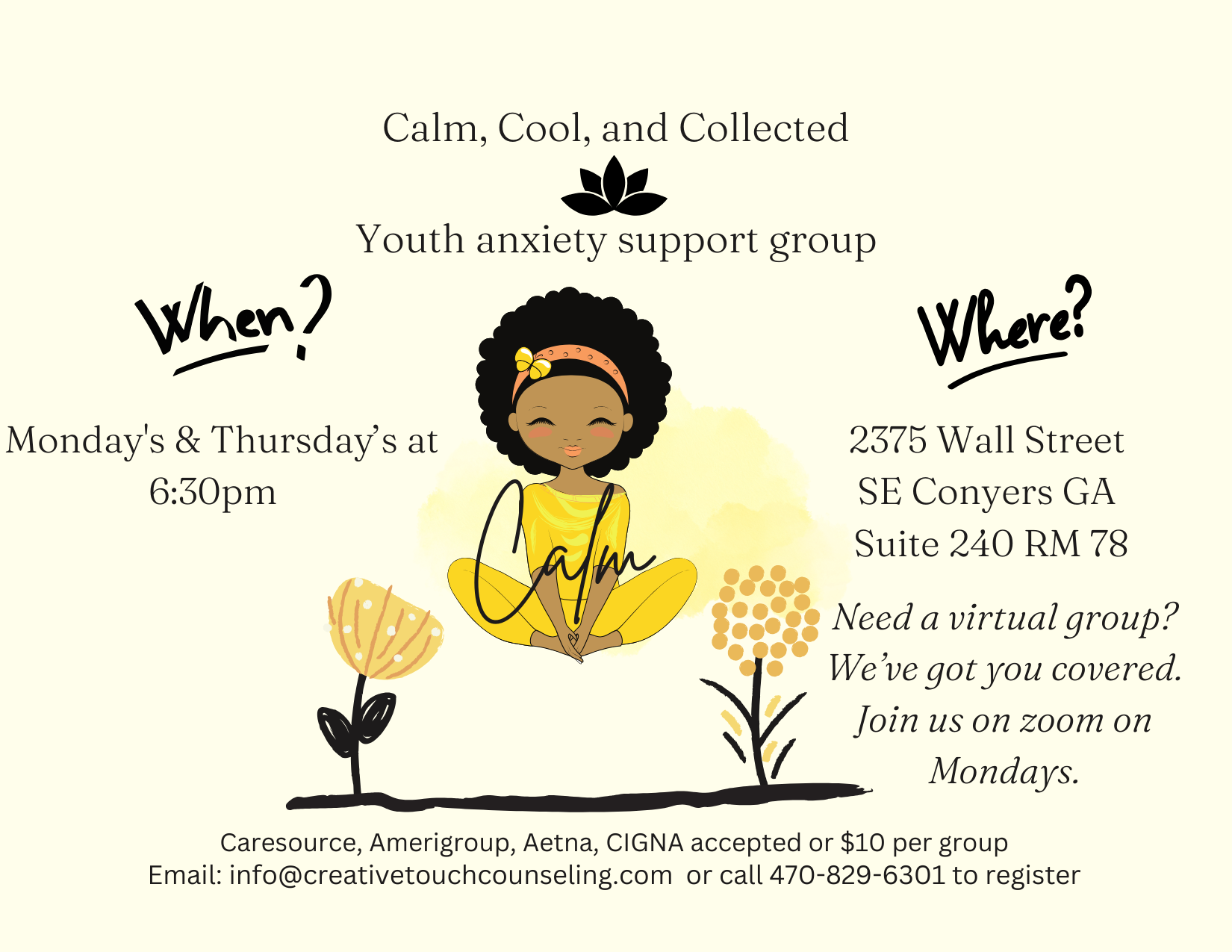 Support Groups — Creative Touch Counseling Center, LLC