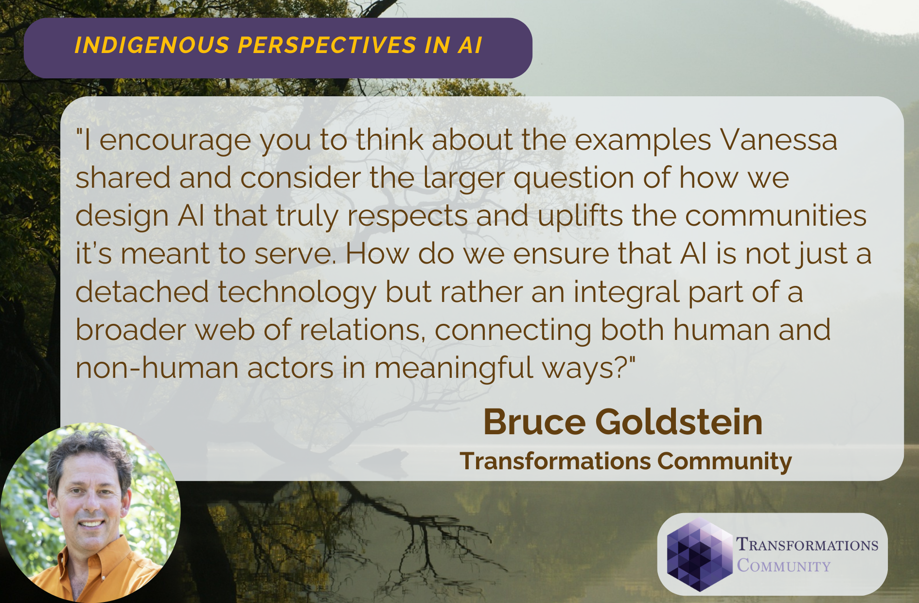 Indigenous Perspectives in AI — Transformations Community