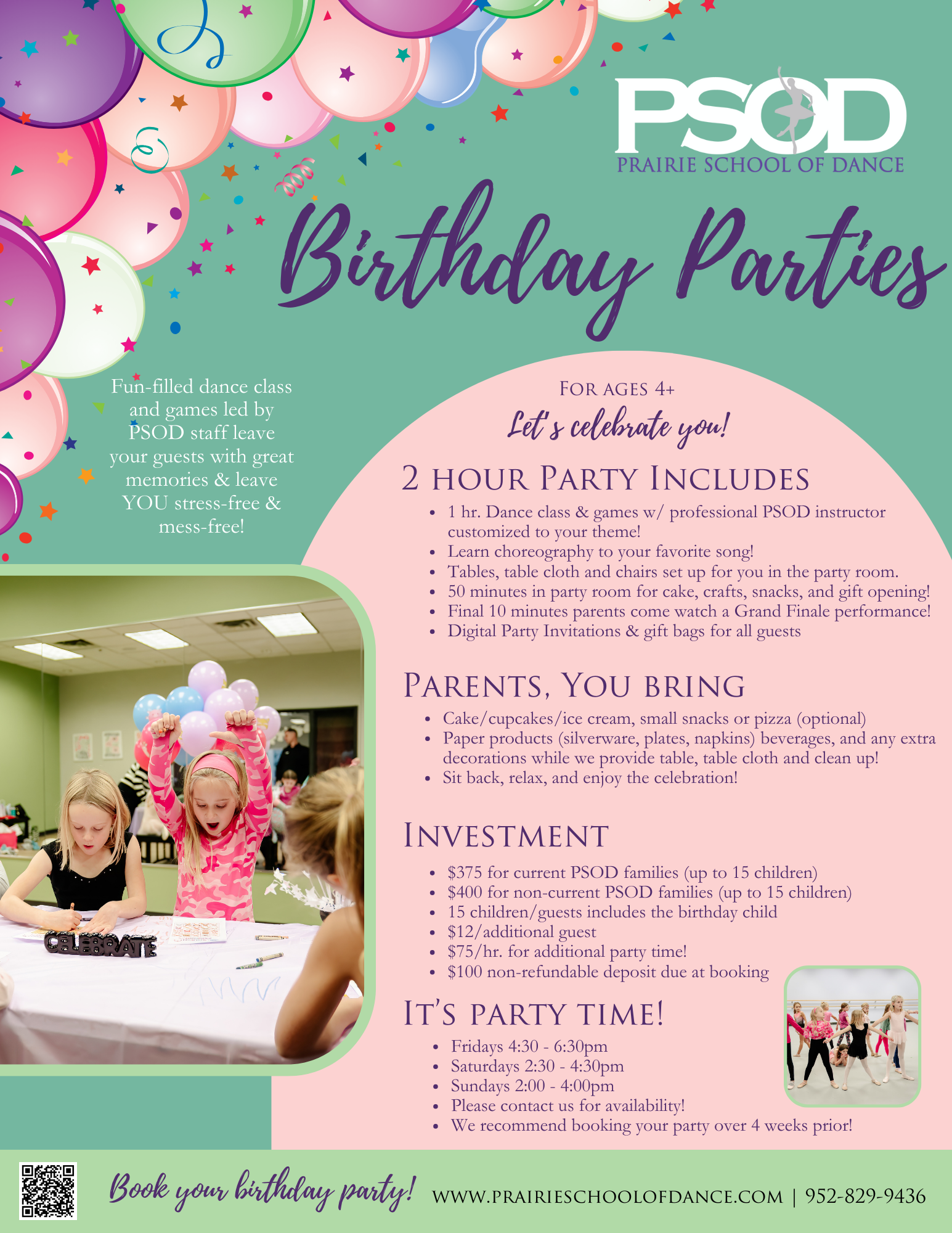 Birthday Parties — Prairie School of Dance