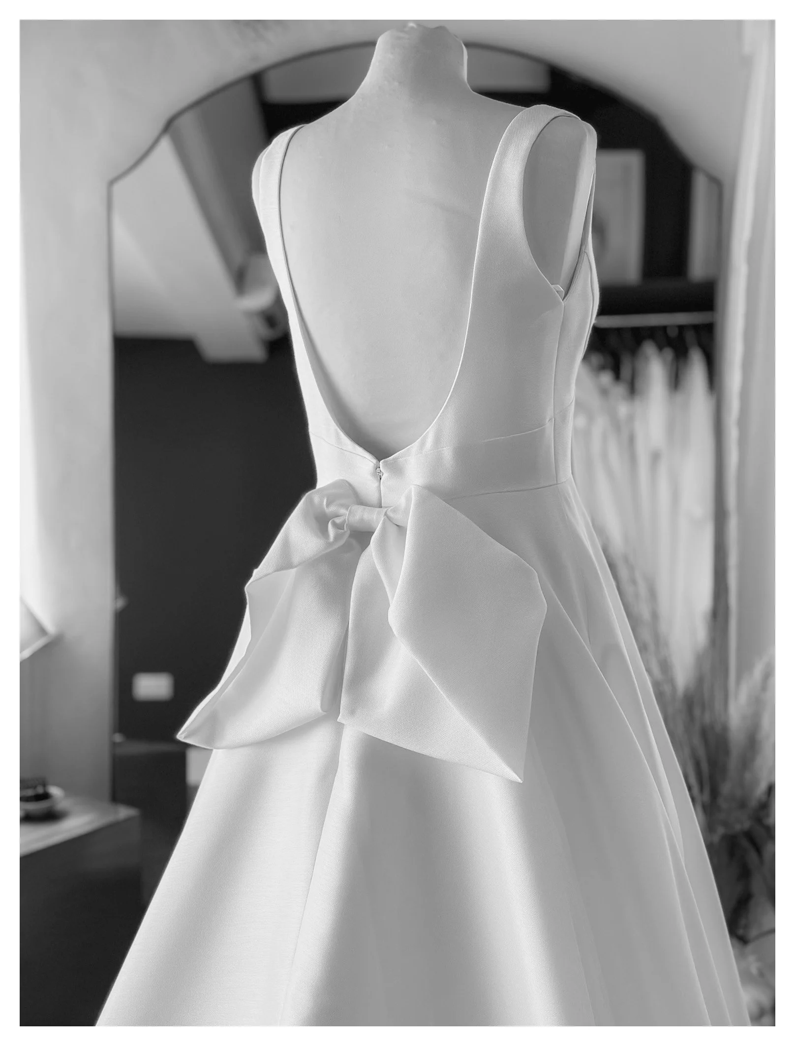 Ashton-Freda Bennet wedding dress with square neckline and exaggerated ...