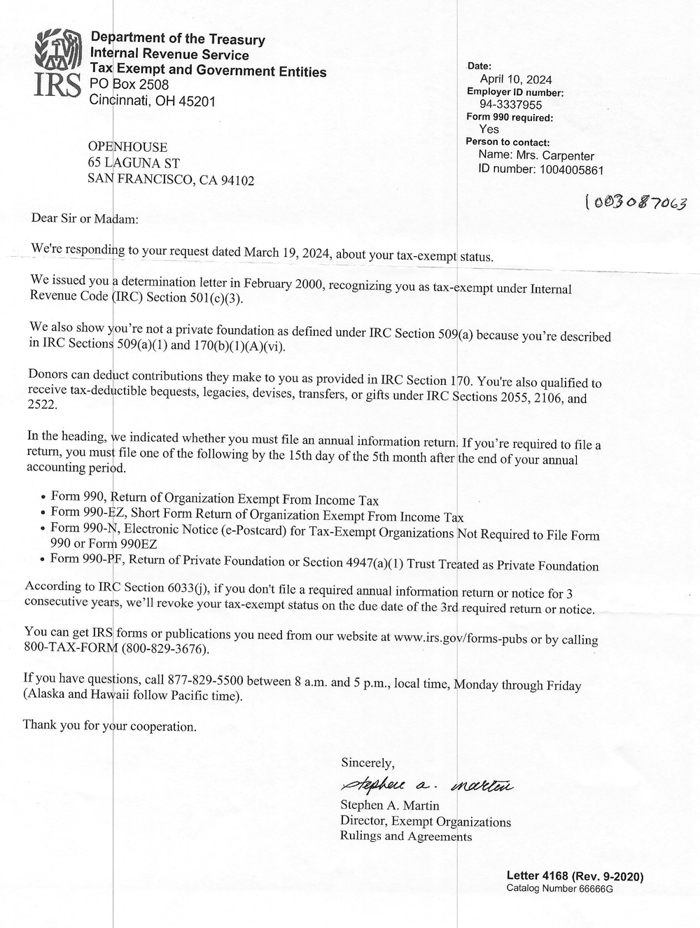 Reports — Openhouse SF