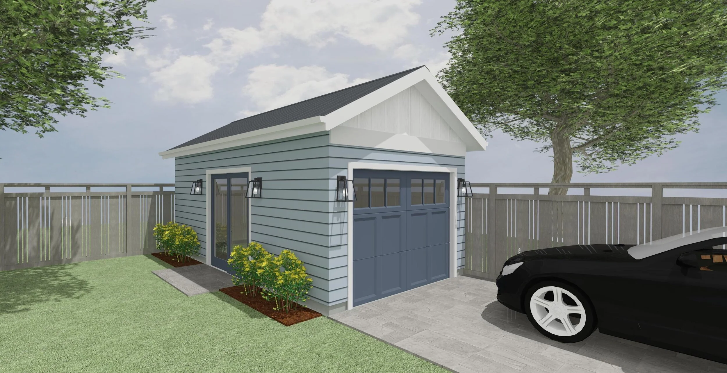 One Car Garage With Loft